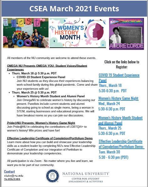 What’s NU this Month? – The CSEA Student Voice